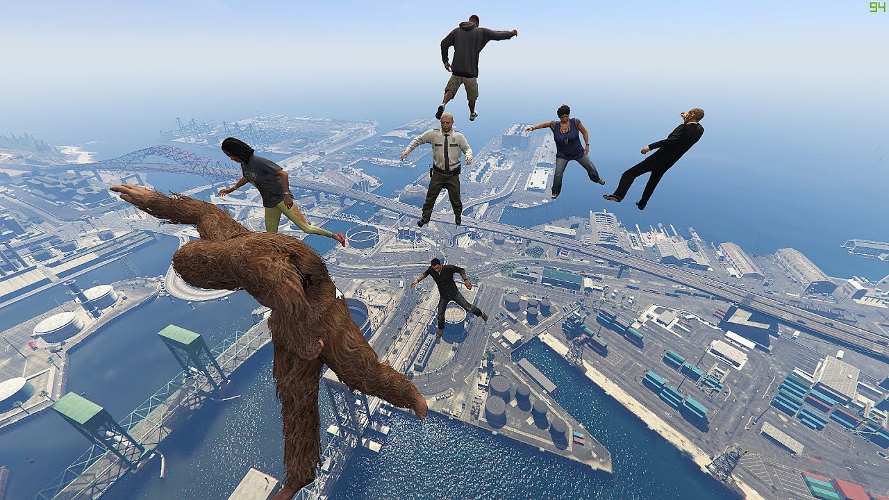 GTA 5 Epic Ragdolls | Crowd Falls vol.4 (Euphoria physics) - YouTube