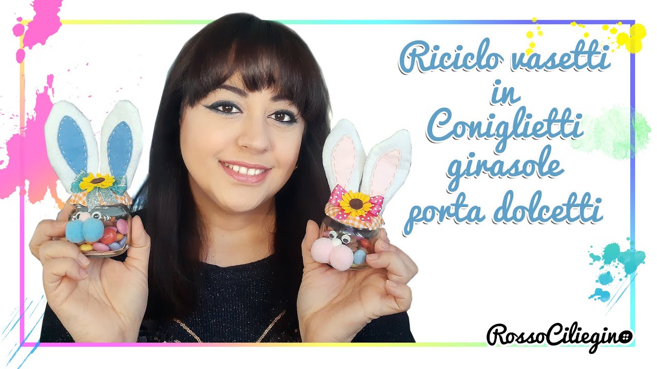 Ecco come trasformare un barattolino in un Coniglietto Girasole #craft #tutorial #easter #bunny ...