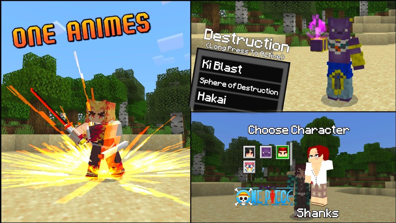 New Anime Battleground Addon/Mod For Minecraft PE! | One Anime V2 (1.20 ...