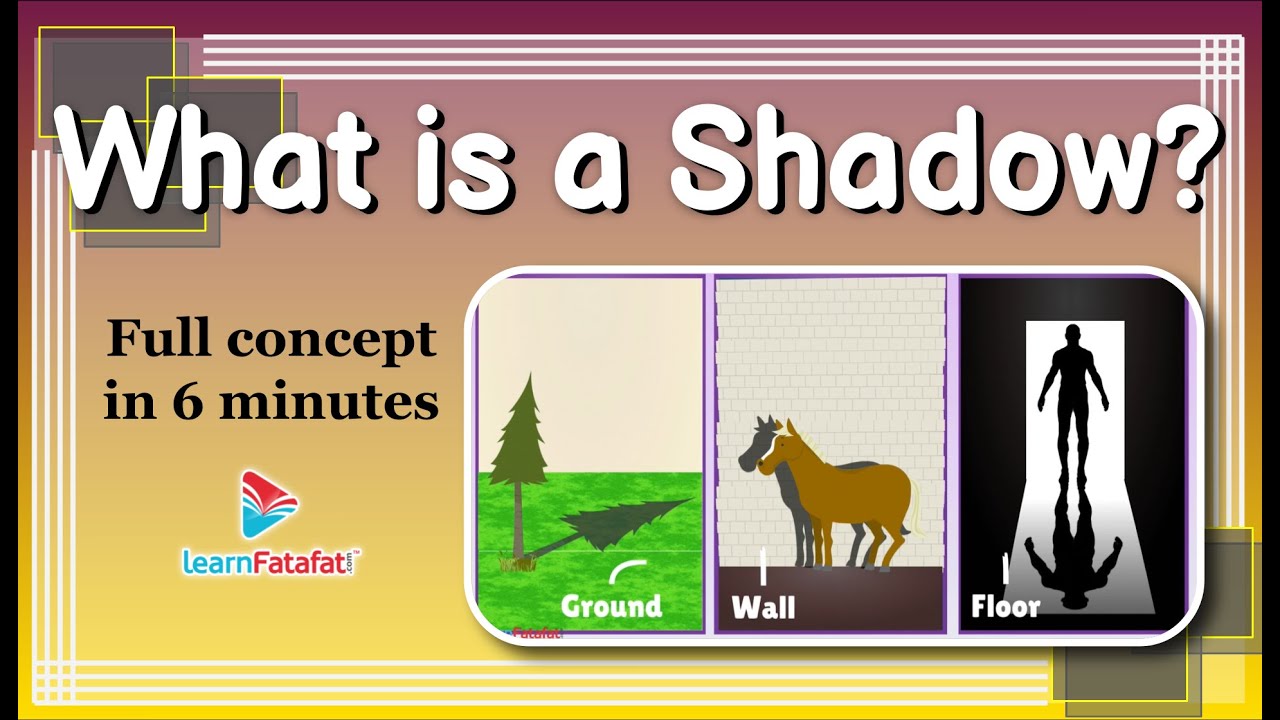 What is a Shadow ? | Class 6 Light Shadows and Reflections ...