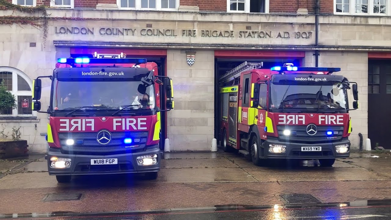 *H352, H351* LFB Tooting Pump Ladder and Pump Turnout to an Emergency ...