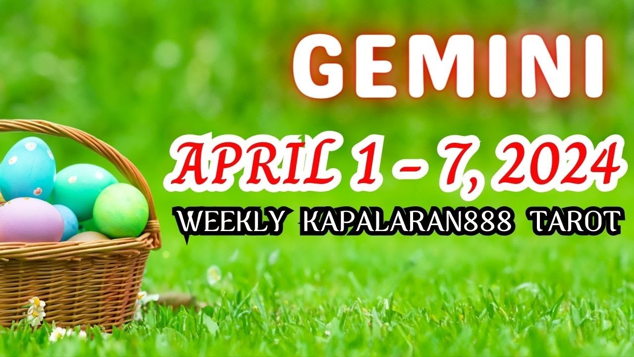 PANINDIGAN AT IPAGLABAN! ♊️ GEMINI APRIL 1-7, 2024 WEEKLY TAGALOG TAROT ...