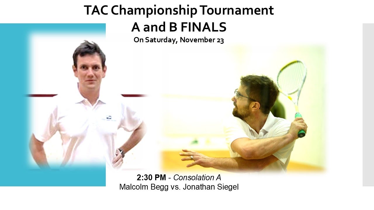 TAC Championship Tournament A and B Finals: Consolation A Malcolm Begg ...