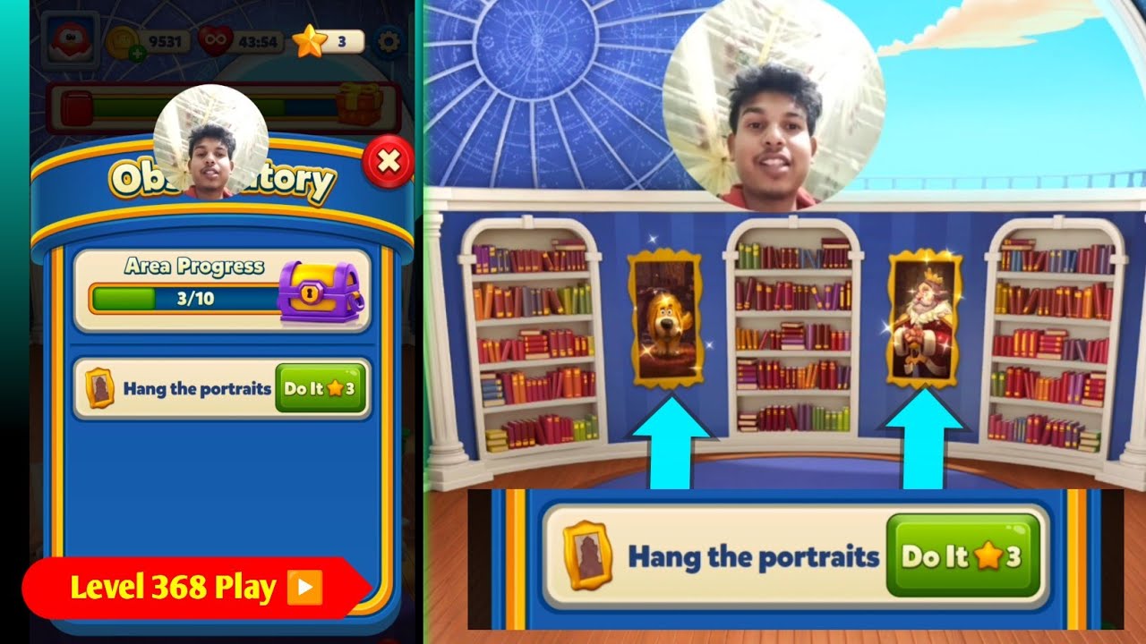 Royal Match Observatory | Hang the portraits play royal match - YouTube