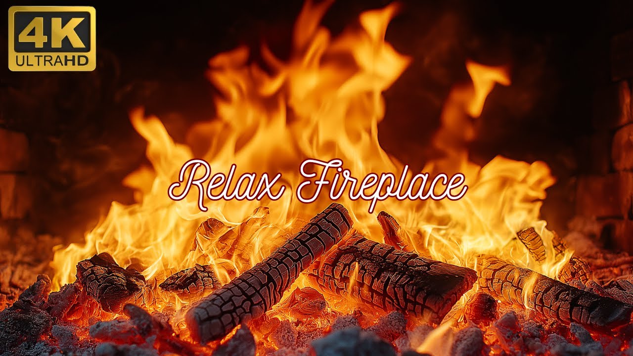 🔥 4K Fireplace Ambience | 12 Hours of Crackling Fire Sounds for ...