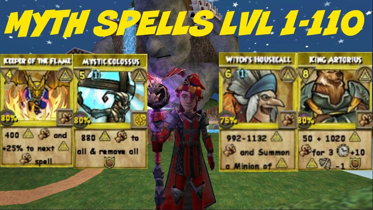 Wizard101: All Myth Spells Level 1-110 - YouTube