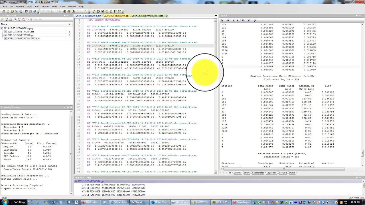 Star*Net Adjustment Of Static GPS Vectors and Total Station Data - YouTube