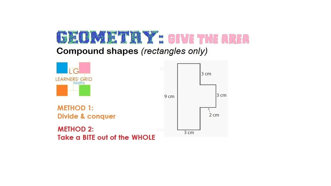 AREA, T-shaped compound shapes (rectangles only) Tutorial 3 - YouTube