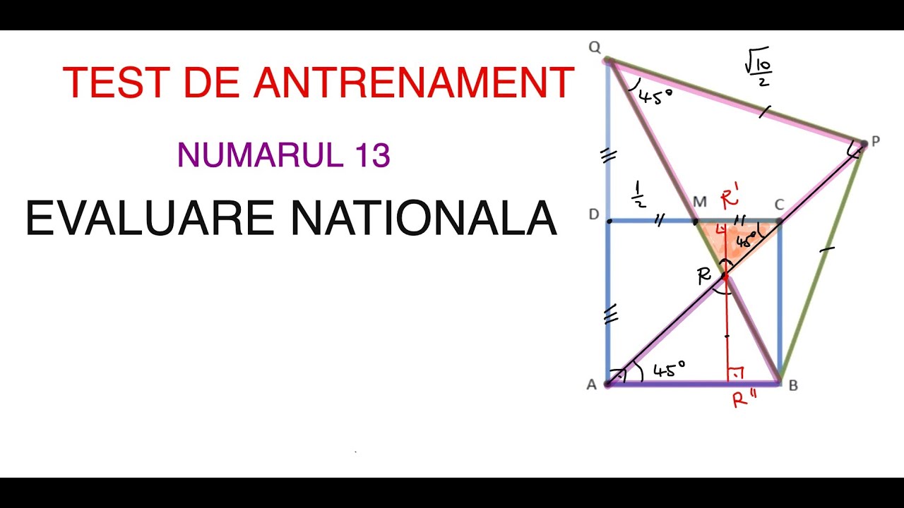 Test de antrenament nr 13 pentru Evaluare Nationala (Math PDR) - YouTube