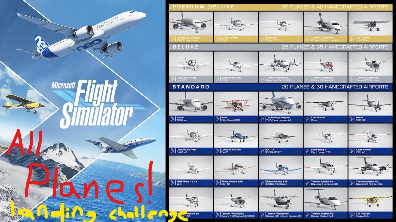 Microsoft Flight Simulator 2020 - LANDING EVERY PLANE! - YouTube