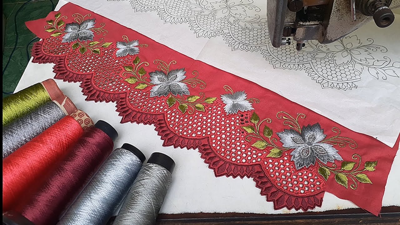 Various styles of embroidery designs for fabric side decoration ...