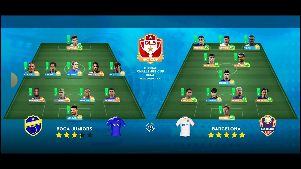 jugando dls, 5 goles vs el barca⚽️⚽️⚽️⚽️⚽️ - YouTube