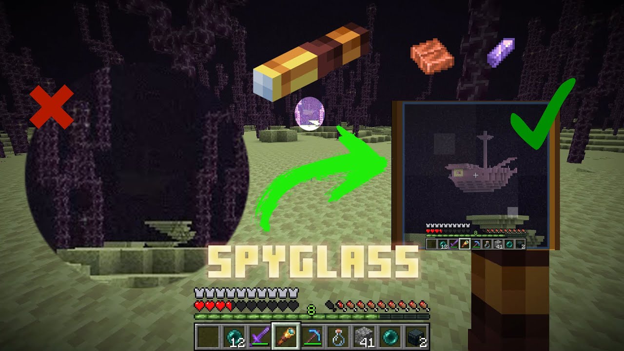 Minecraft eye spy with spyglass | spyglass craft - YouTube