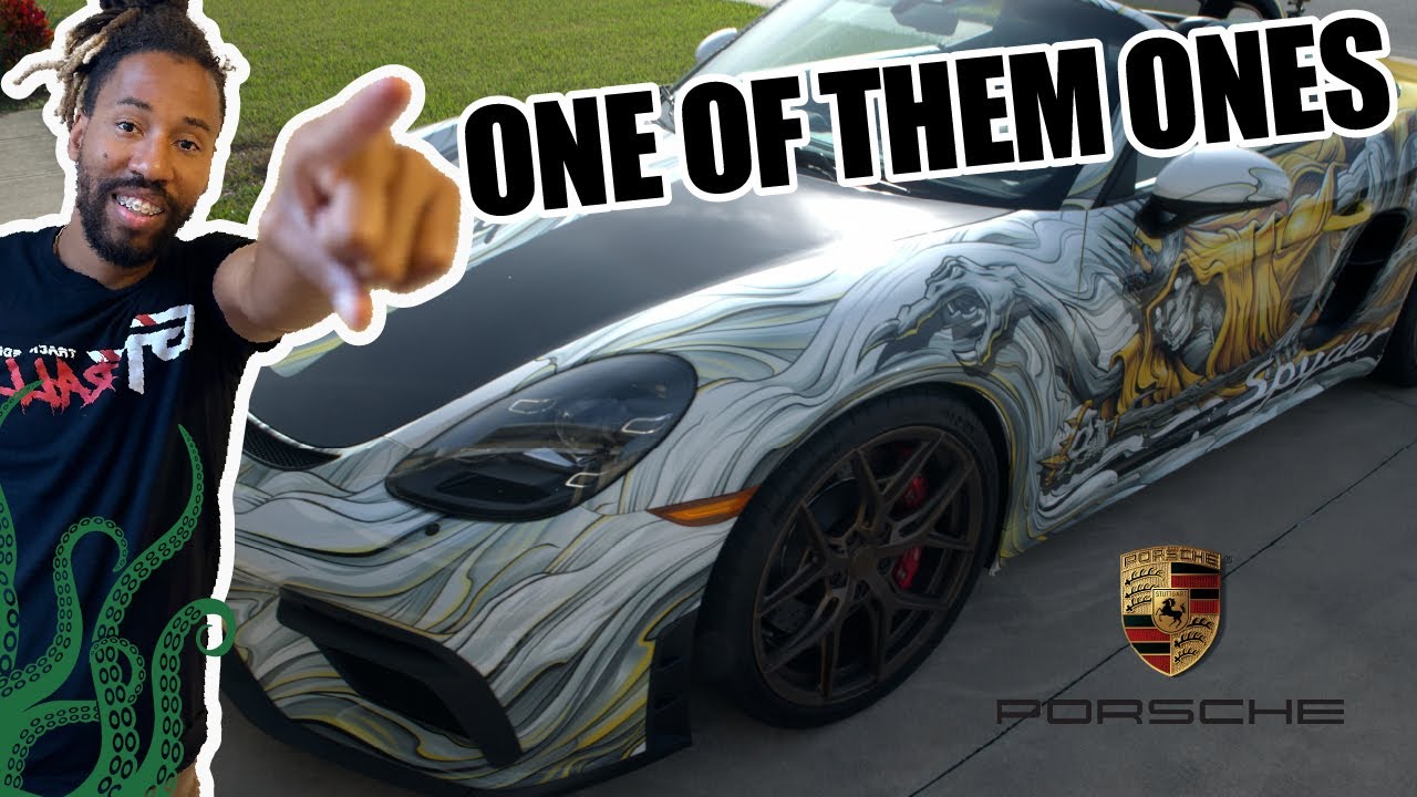 Modified 2022 Porsche 718 Spyder - VOSSEN WHEELS - HP Lovecraft Wrap ...