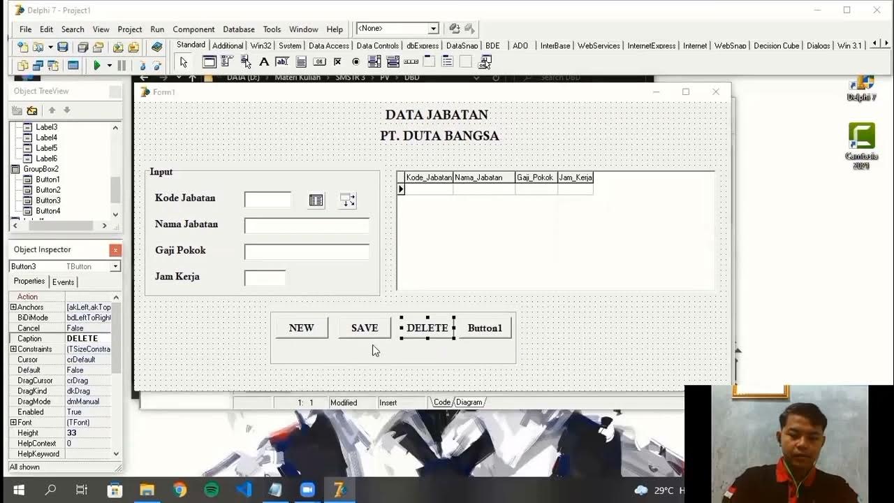 "Membuat Aplikasi Penggajian Pegawai Menggunakan Delphi 7 dan Database Dekstop" - YouTube
