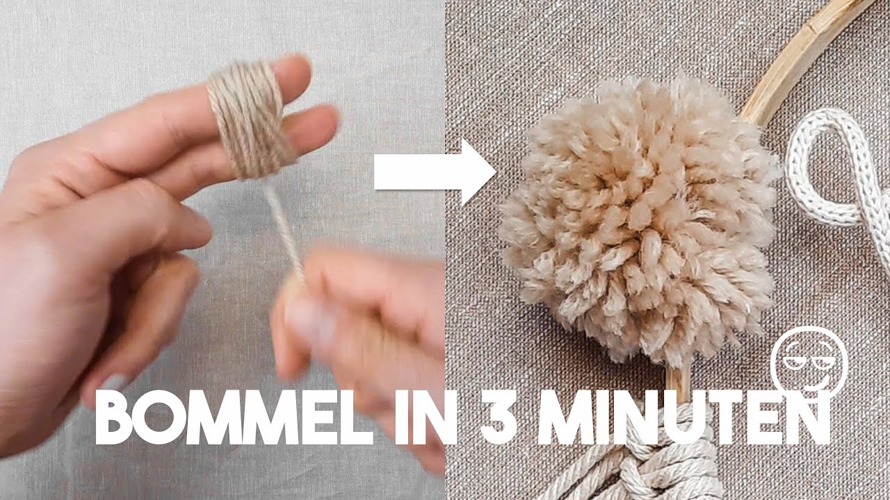 Perfekte Bommel mit der Hand machen - Pom Poms selber machen - YouTube