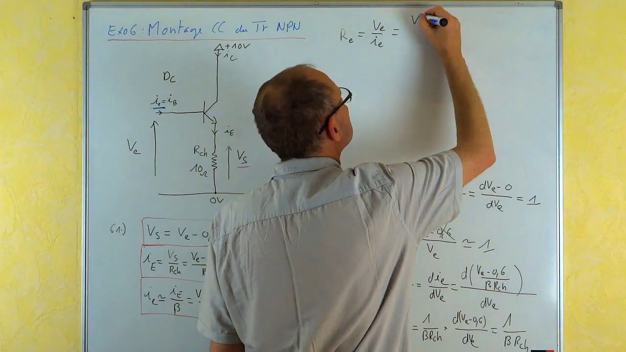 Le transistor NPN en Collecteur Commun 2 - YouTube