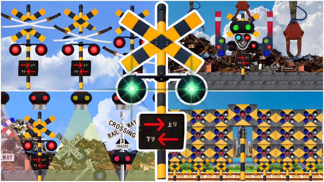 Railroad crossing animation fumikiri anime sign Train vidio 【踏切アニメ】踏切 ...