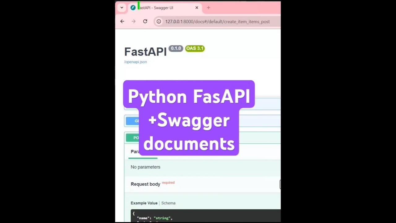 Build FastAPI REST API in Python + Swagger Documentation #shorts #short #viral #infysky # ...