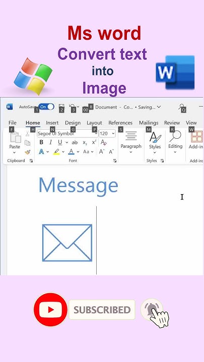 convert text into message icon image in MS word | #shorts # ...