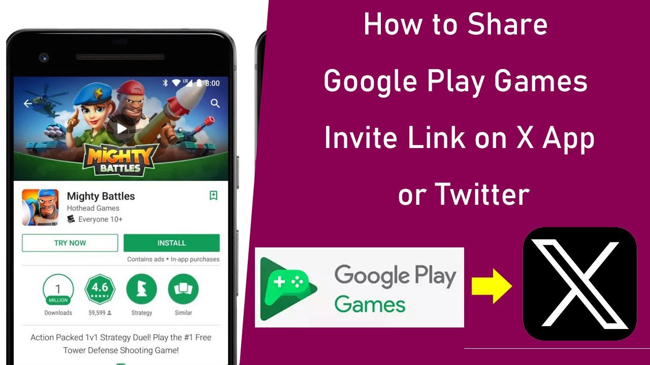 How to Share Google Play Games Invite Link on X App or Twitter? - YouTube