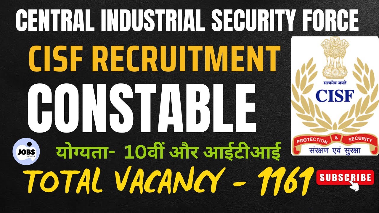 CISF Latest Recruitment 2025 | CISF Constable/Tradesman Recruitment ...