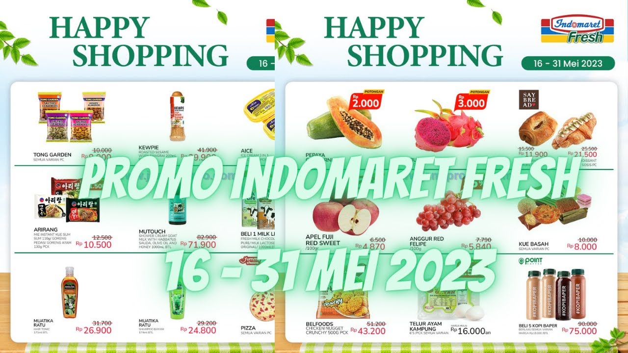 Promo Indomaret Fresh 16 - 31 Mei 2023 | Happy Shopping - YouTube