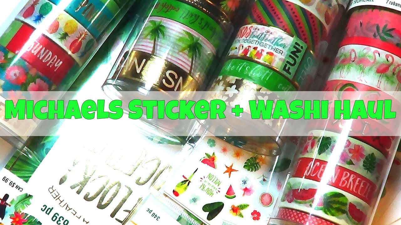 Michaels Recollections Planner Sticker + Washi Tape Haul: Tropical Life ...