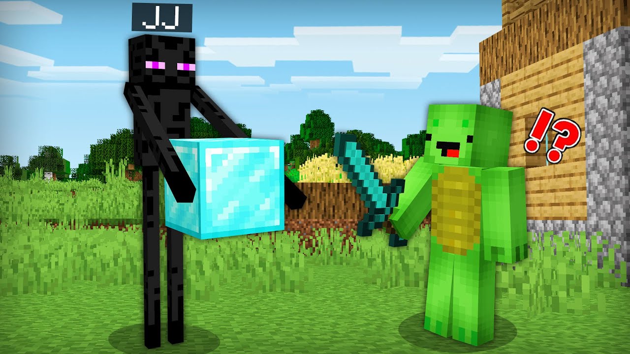 JJ Pranked Mikey as Enderman in Minecraft Challenge (Maizen Mazien Mizen) - YouTube