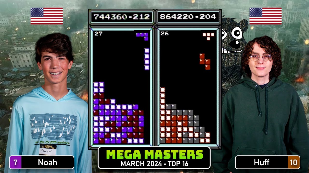 BACK TO HIS BEST! Dengler, Huff | Mar '24 TOP 16 | Classic Tetris Monthly Mega Masters - YouTube