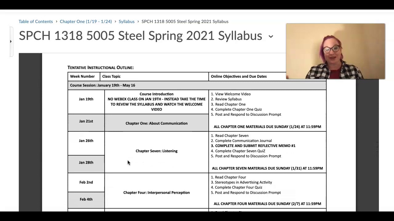 SPCH 1318 SPRING 2021 Welcome Video - YouTube