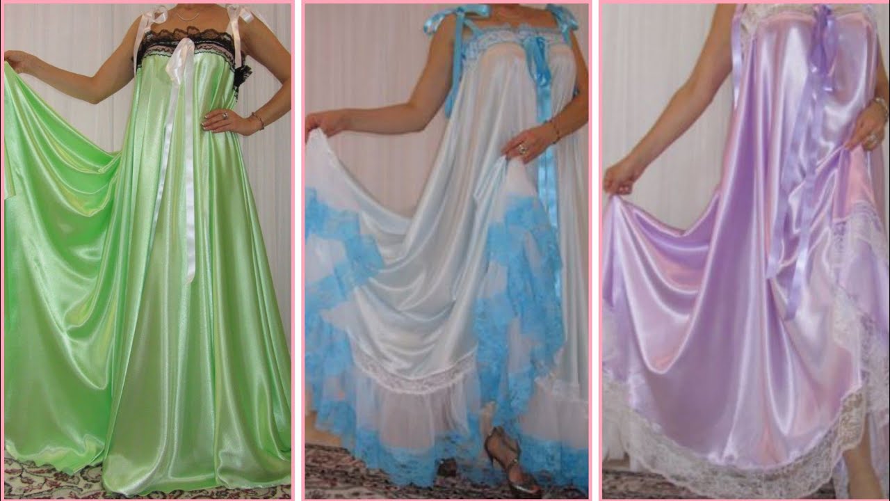 gorgeous stylish bridal lose fitting night gown - YouTube