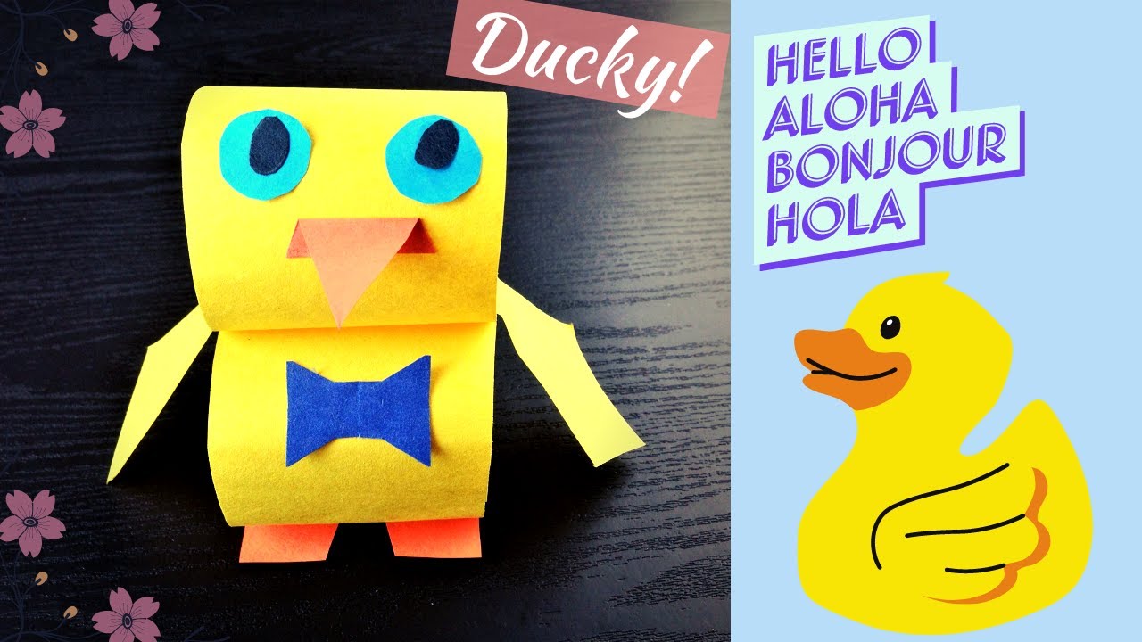 How To Make A Cute Paper Duck - YouTube