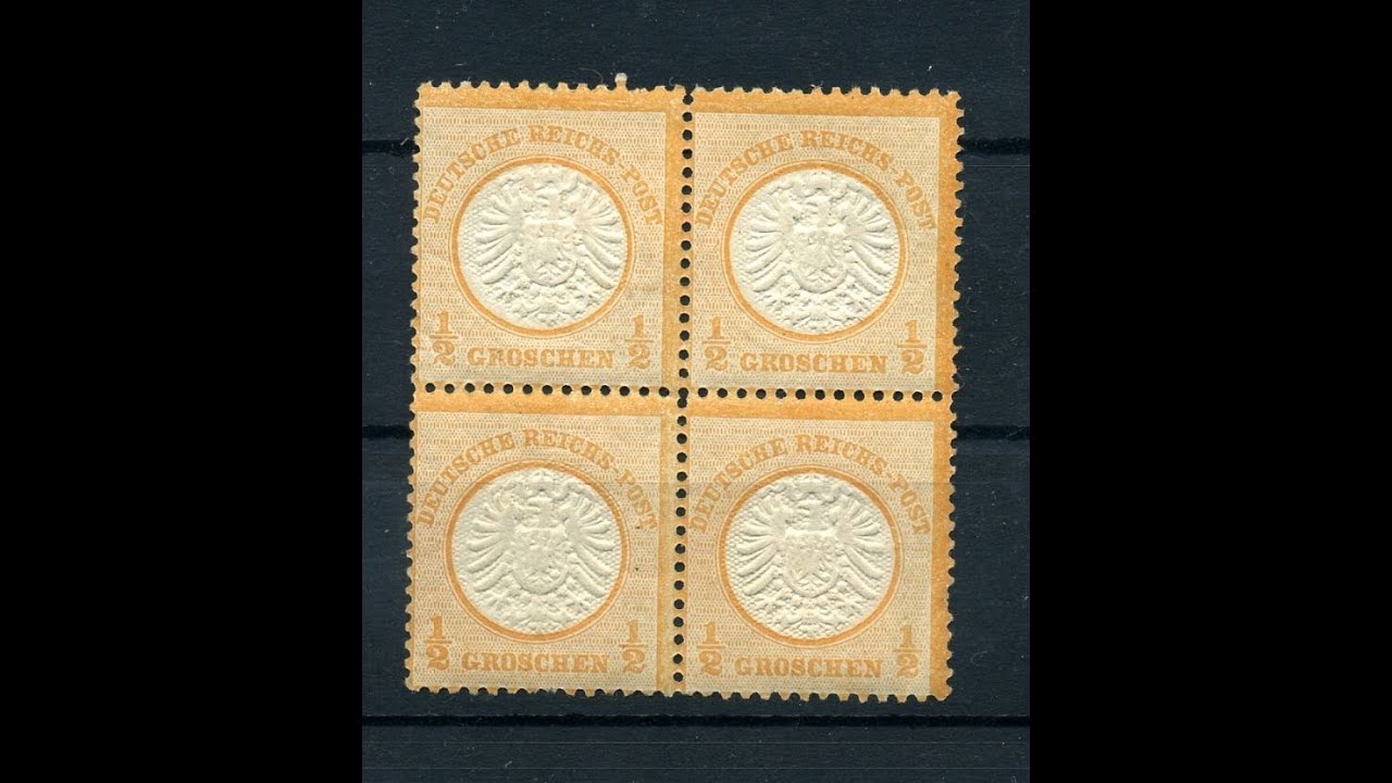 The first 101 German Reich stamps - YouTube