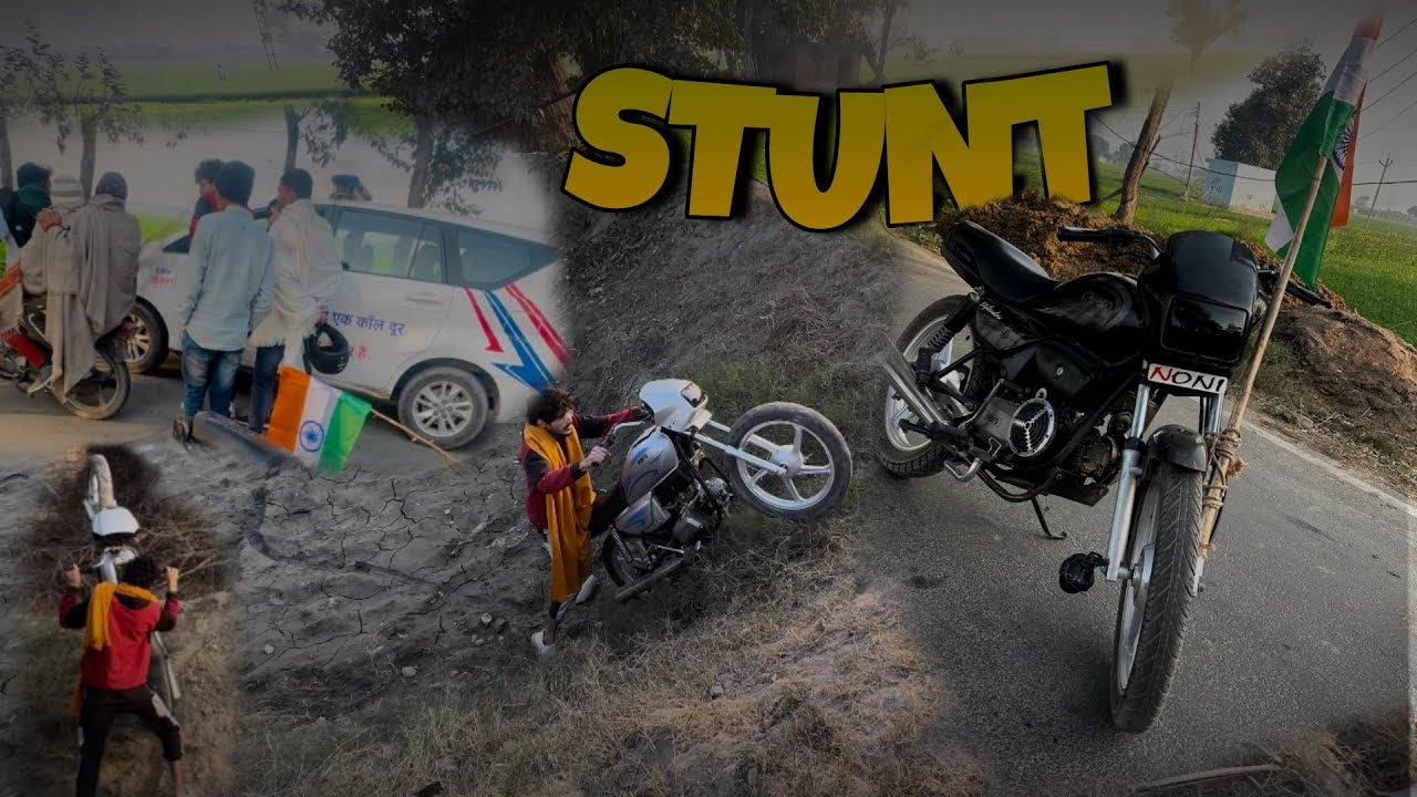 Hero Splendor bike funny stunt ! - YouTube
