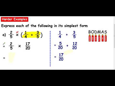 Fractions Bodmas - YouTube
