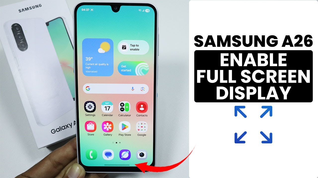 How to Enable Full Screen Display in Samsung A26 - Full Screen Settings ...