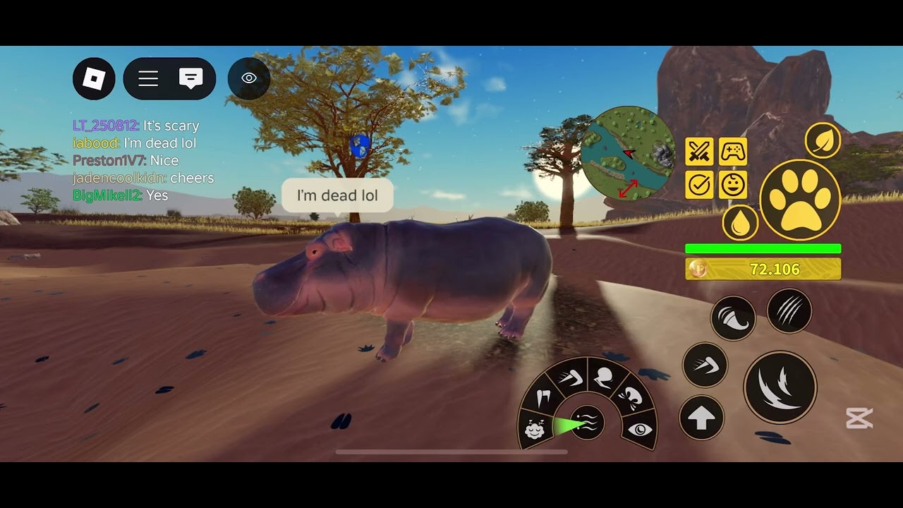 Hippo Kosing Gameplay | (ft.Rodri) | Savannah Life Roblox - YouTube