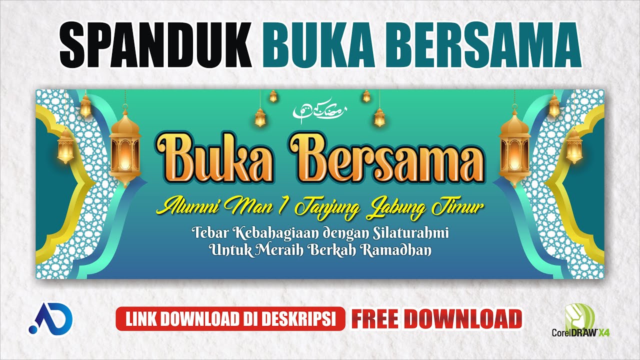 DESAIN SPANDUK BUKA BERSAMA - BANNER BUKBER RAMADHAN 1446 H (Free ...