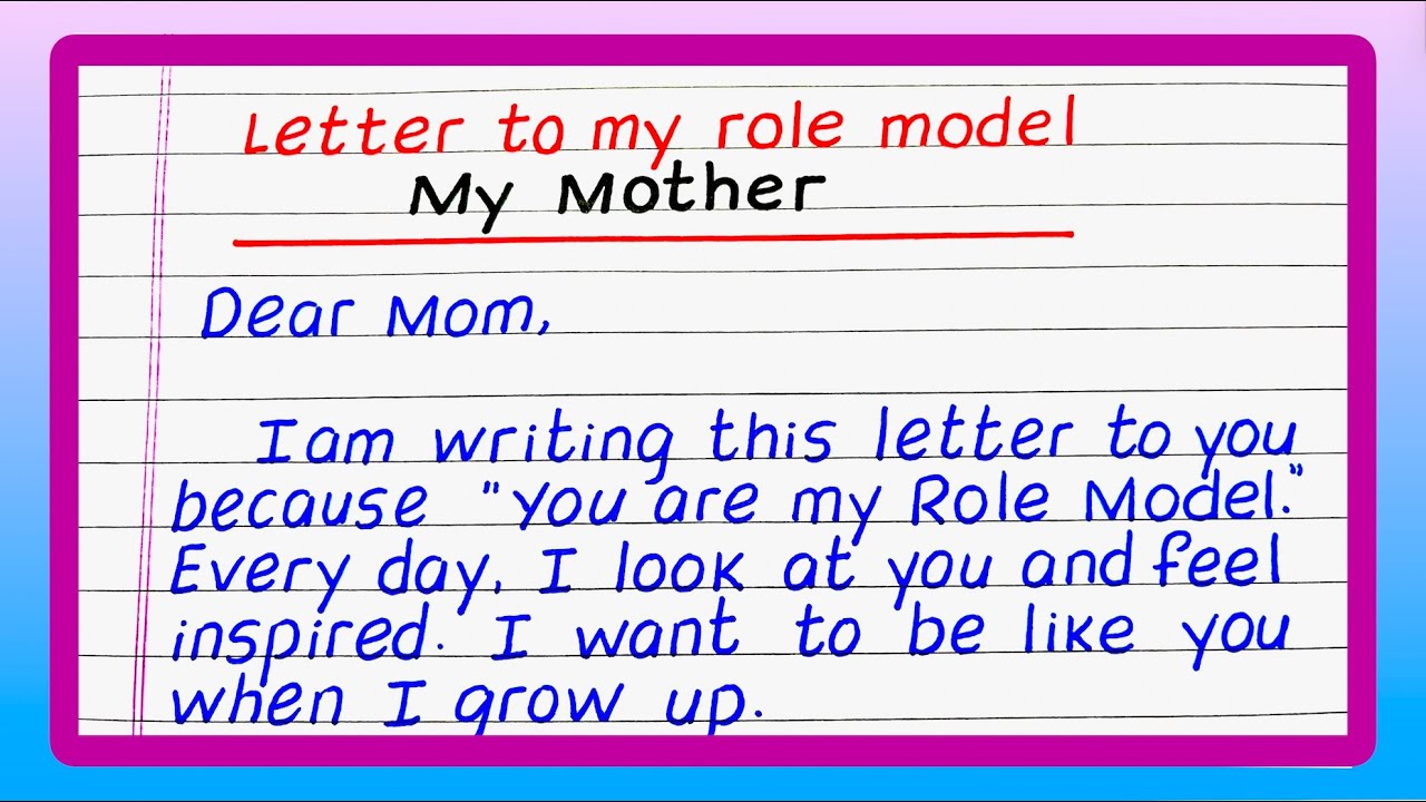 Letter to My Role Model | in English | Write a Letter to My Role Model ...