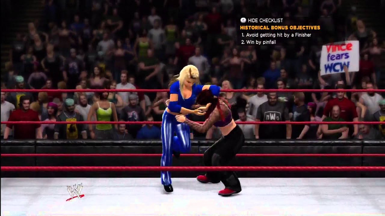 Xbox 360 - WWE 13 - Off Script - Match 10 - Trish Stratus vs Lita - YouTube