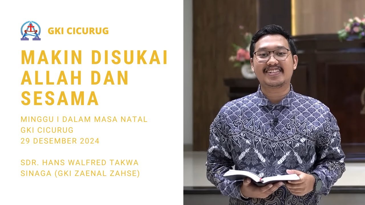 Ibadah Minggu I Dalam Masa Natal - 29 Desember 2024 - YouTube