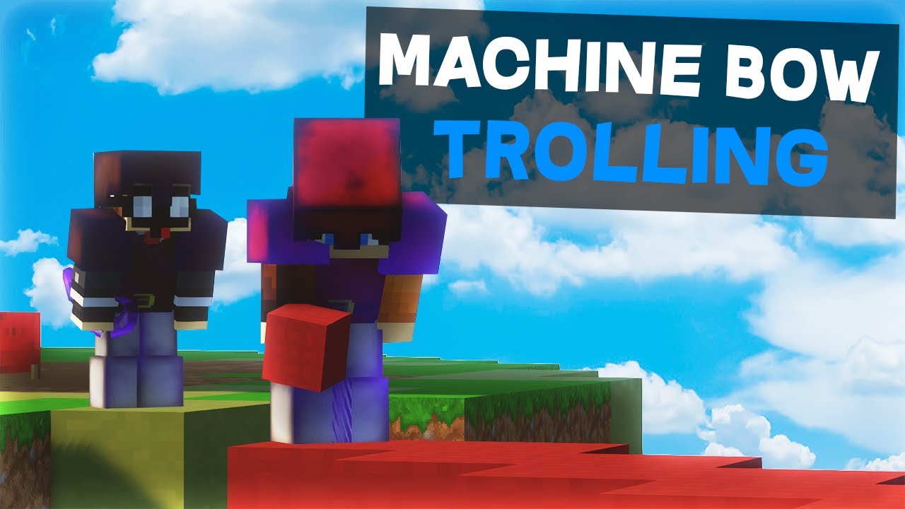 Machine Gun Bow Trolling in Hypixel Bedwars - YouTube