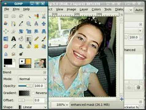 Blend photos with layer masks in GIMP - YouTube