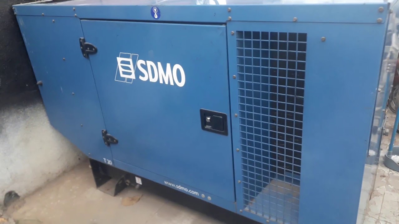 SDMO GENERATOR 30 KVA THREE PHASE T20 - YouTube