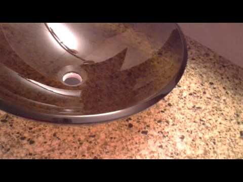 Affinity solid surface vanity countertop with vessel sink - YouTube