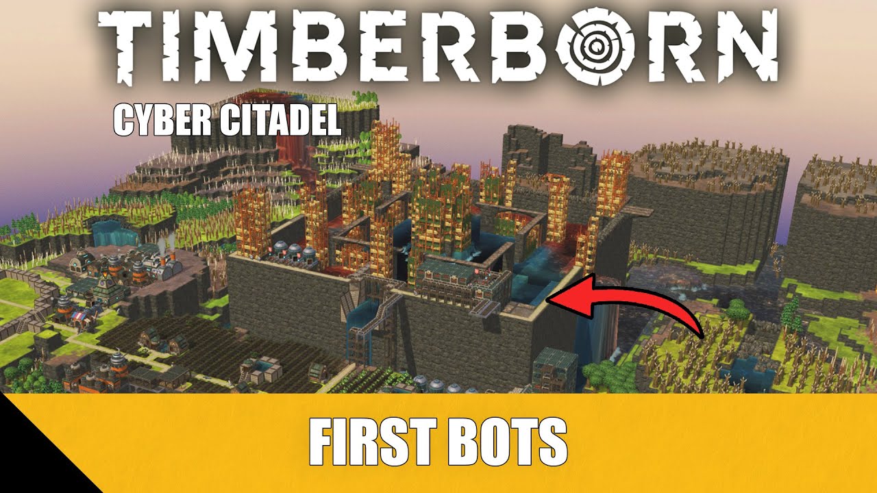 Clearing Hooman Ruins And Building First Bots | Timberborn Cyber ...