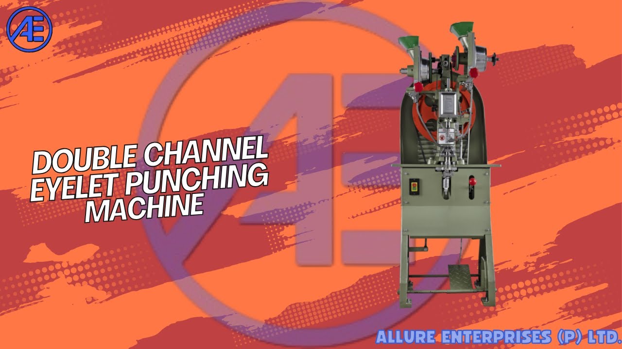 Double Channel Eyelet Punching Machine I Eyelet Punching Machine - YouTube