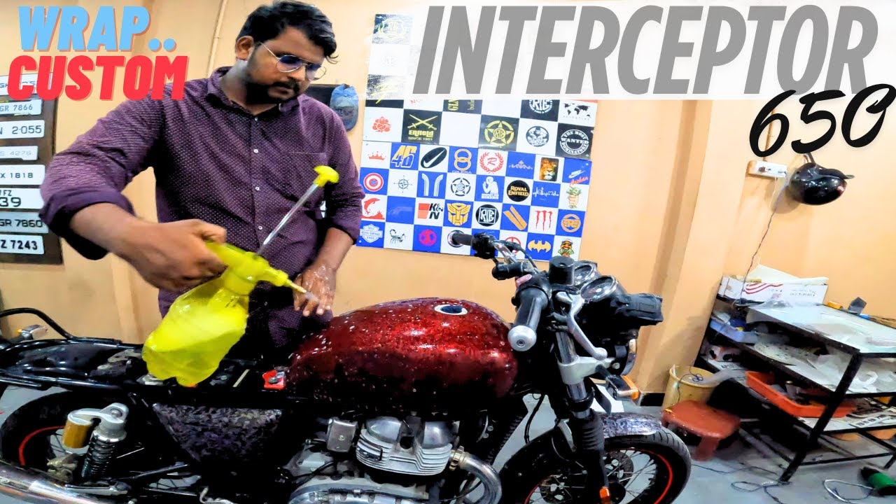 Yes I wrapped my Interceptor 650 😌, Now it looks so pretty 🤩🤩 # ...