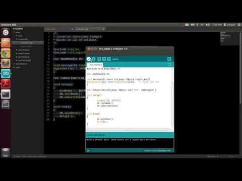Led switching via web browser ros + arduino + roslibjs - YouTube